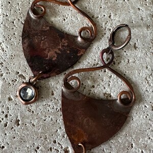 Rustic Copper Shield, Soldered, Handmade, Rhinestone - Etsy