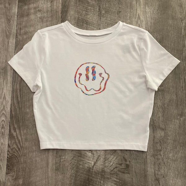 Smiley Face Crop Top - Etsy