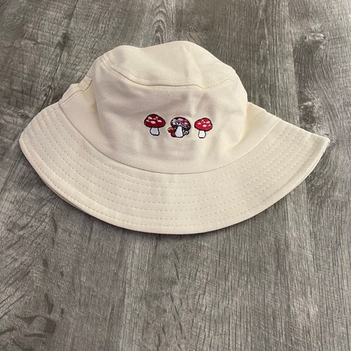 Washed Cotton Hand Embroidered Bucket Hat Hand Embroidered Etsy