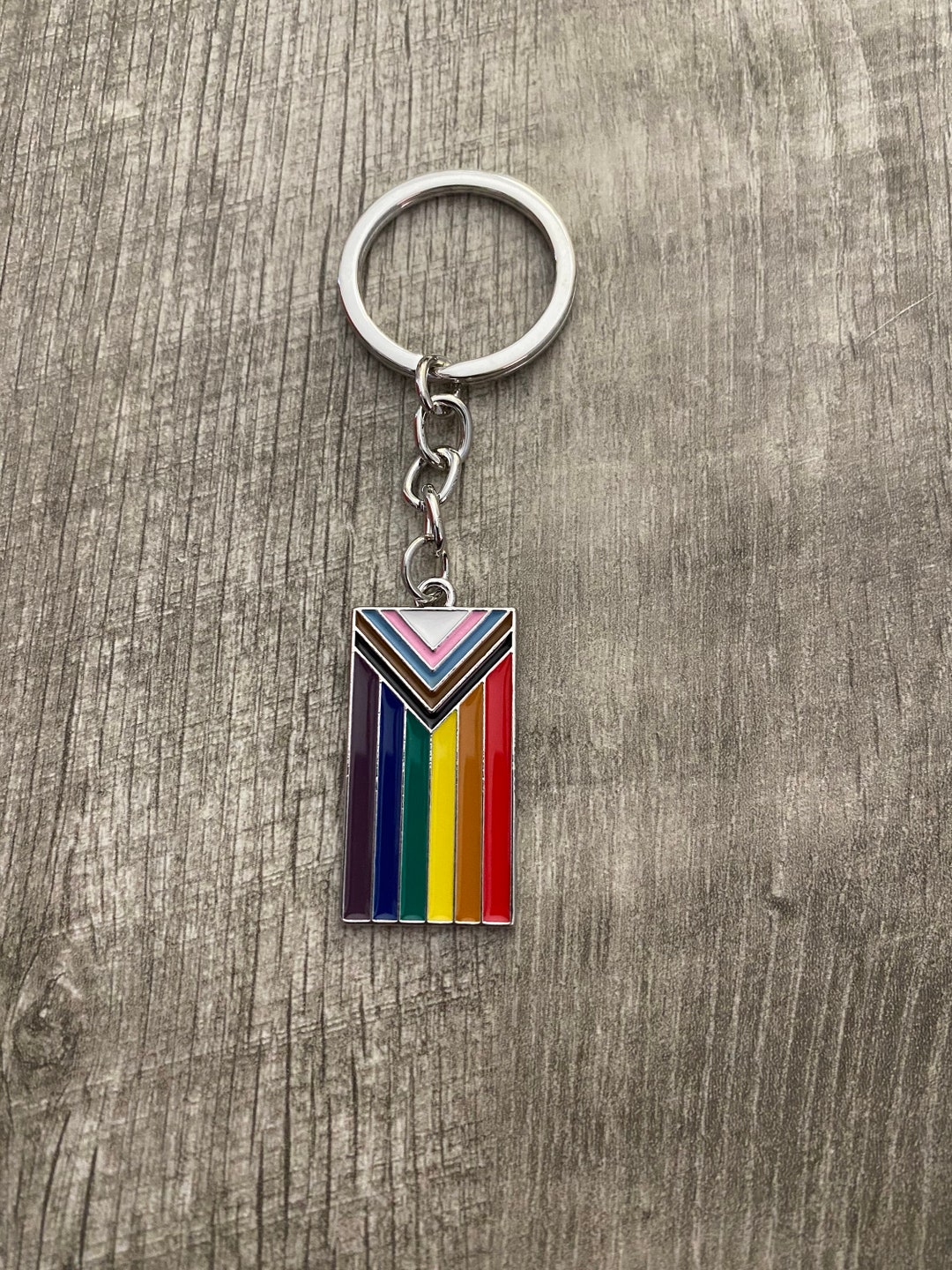 LGBTQ+ Progress Pride Flag Keychain Gift - Etsy