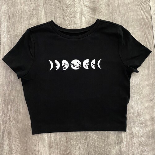 Celestial Phases of the Moon Fitted Crop Top - Etsy
