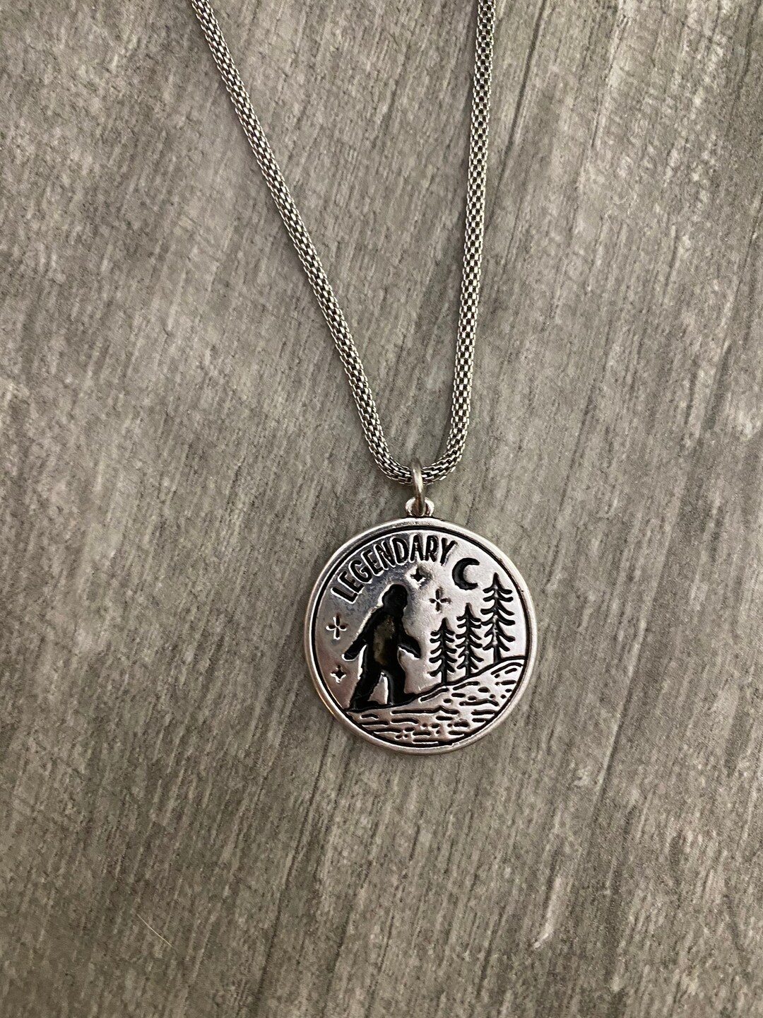 Stainless Steel Bigfoot Necklace - Etsy