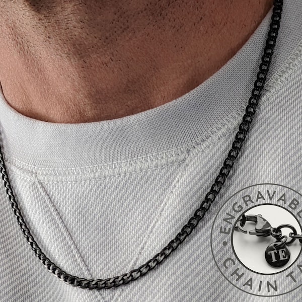 Engraved Chain 4mm - Etsy