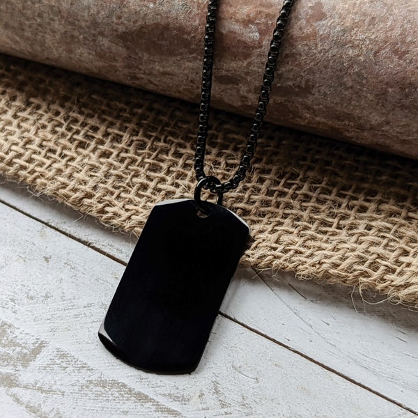 Black Chain Necklace - Etsy