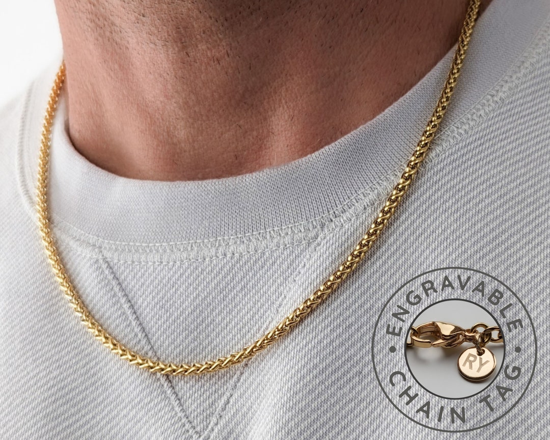 3mm Franco Chain for Men, Spiga Chain, Mens Chain, Valentines Gift Him ...