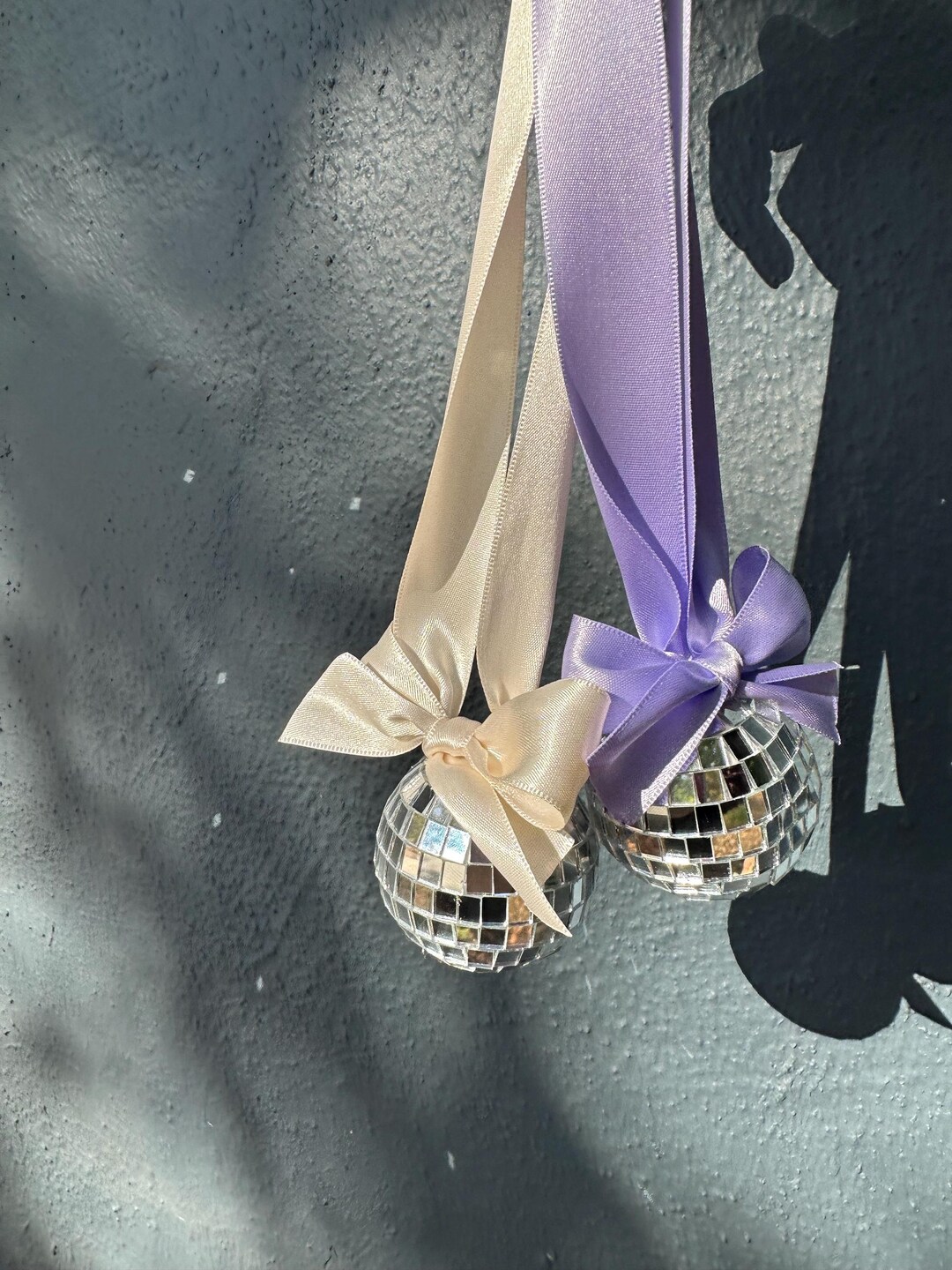 Disco Ball TTPD and Speak Now Ribbon Car Pendant, Mirrorball Bow Ribbon ...