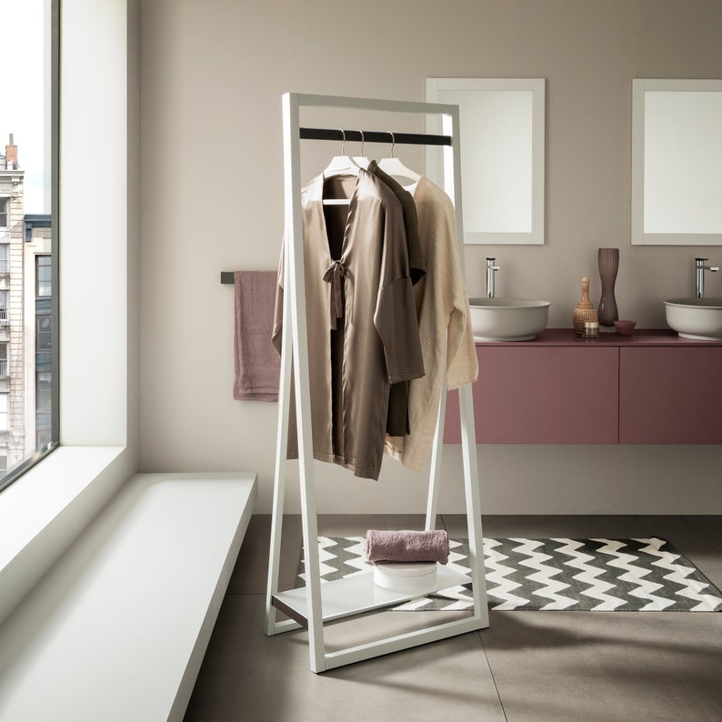 Arhome Clothes Stand, 160 X 60 X 40, With Glass Shelf, Made in Italy - Etsy