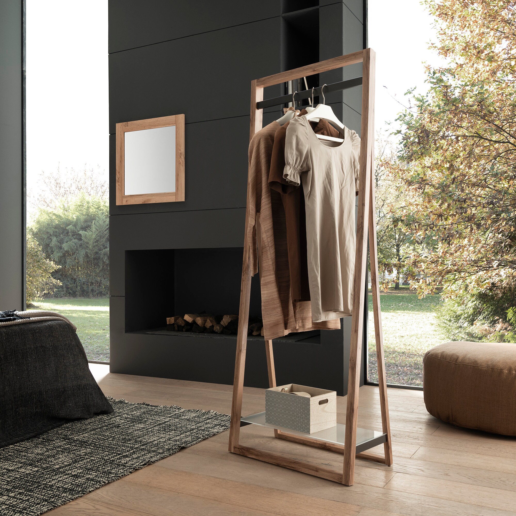Arhome Clothes Stand, 160 X 60 X 40, With Glass Shelf, Made in Italy - Etsy