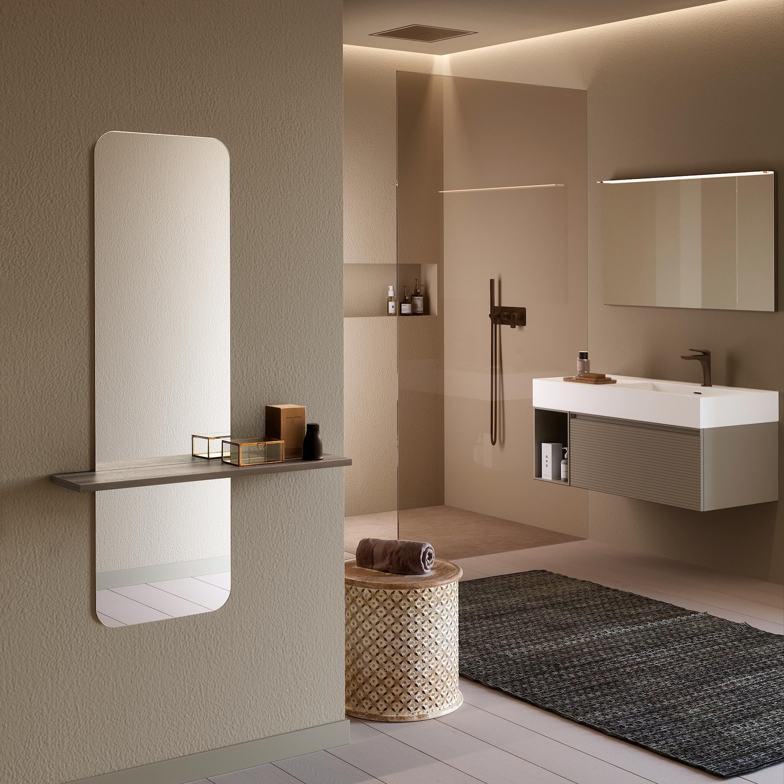 Arhome Wall Mirror With Shelf Modern - Etsy