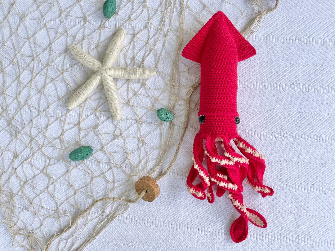 CROCHET PATTERN Squid | Axel the Squid | Eco-friendly Sustainable ...