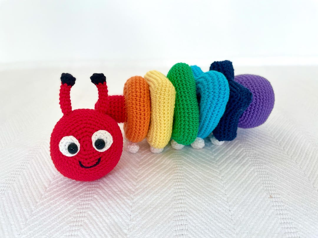 CROCHET PATTERN Stacking Toy | Cory the Caterpillar Stacking Rings ...