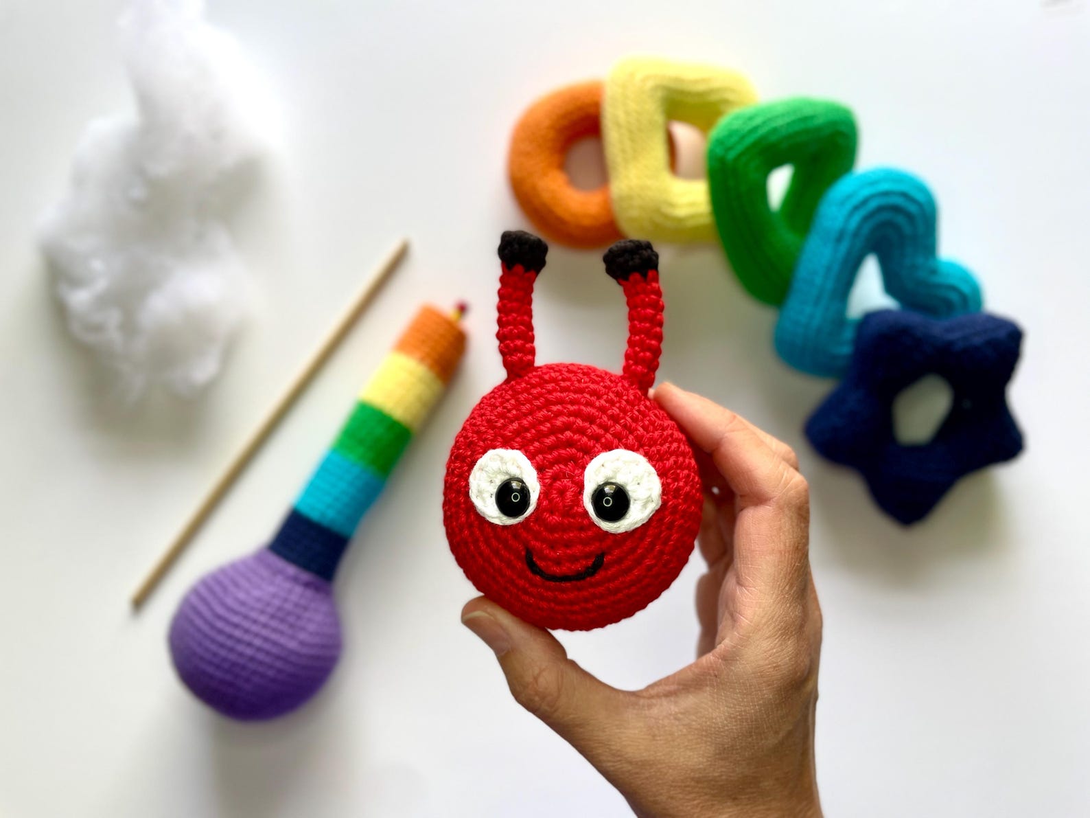 CROCHET PATTERN Stacking Toy | Cory the Caterpillar Stacking Rings ...