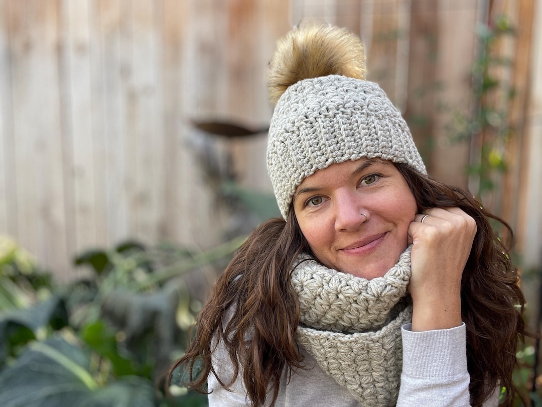 CROCHET PATTERN Hat and Scarf Set | Halcyon Beanie & Infinity Scarf | 5 ...