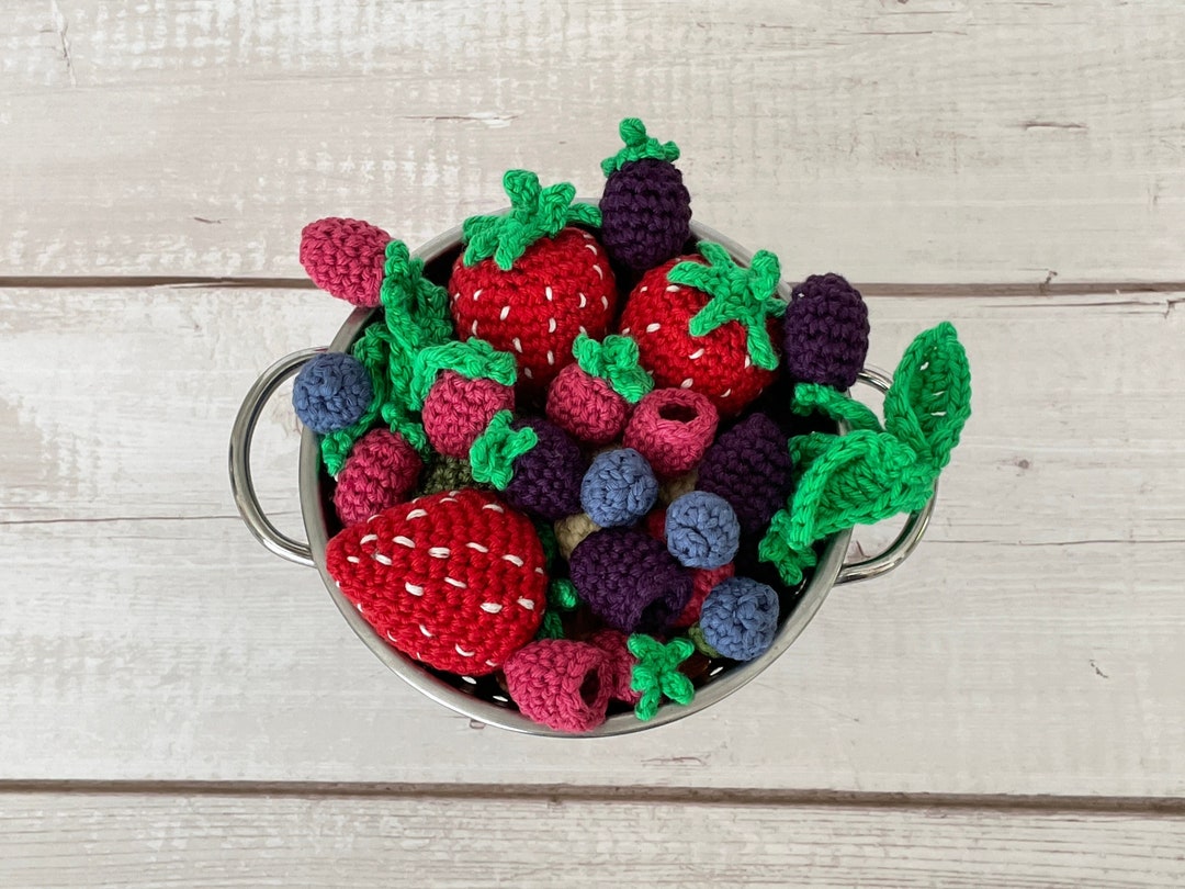 CROCHET PATTERN - Crochet Berry Bundle | Strawberry, Raspberry ...