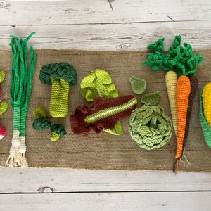 CROCHET PATTERN Vegetable Bundle 7-in-1 | Amigurumi Veggies Green Onion ...