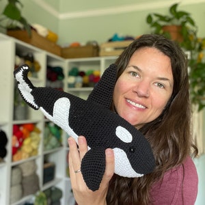 CROCHET PATTERN Orca | Kalla the Orca Whale + Video Tutorial | Eco ...