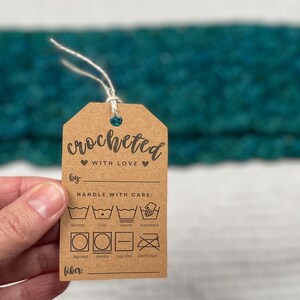Crochet Care Tags | Printable PDF Laundry Instructions | Handmade Care ...