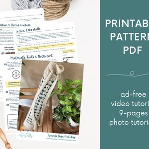 CROCHET PATTERN Yoga Mat Bag | Ananda Yoga Mat Tote Carrier | Eco ...