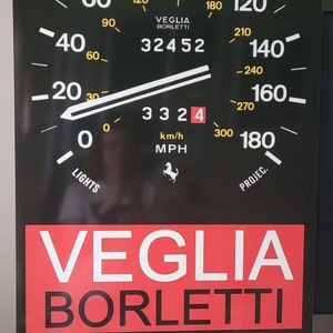 Garage Sign - Ferrari Speedometer by Veglia Borletti - Metal 16.5 ...