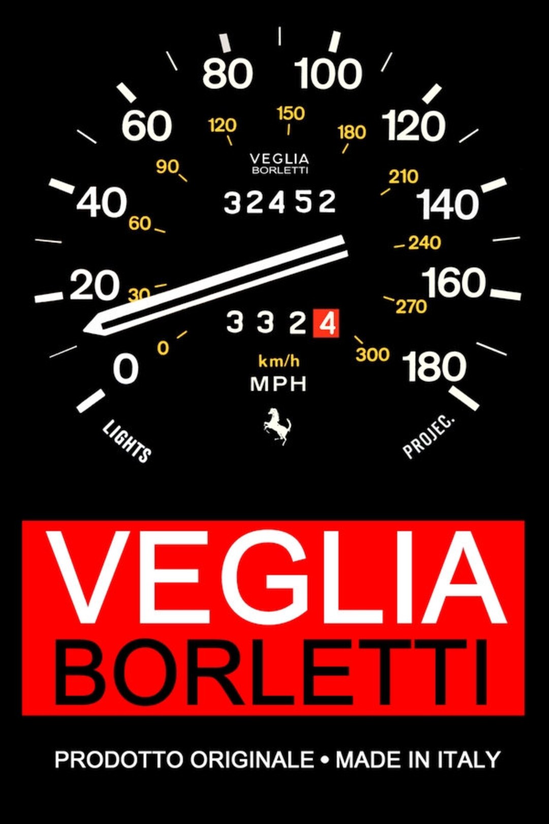 Garage Sign Ferrari Speedometer by Veglia Borletti Metal 3 - Etsy