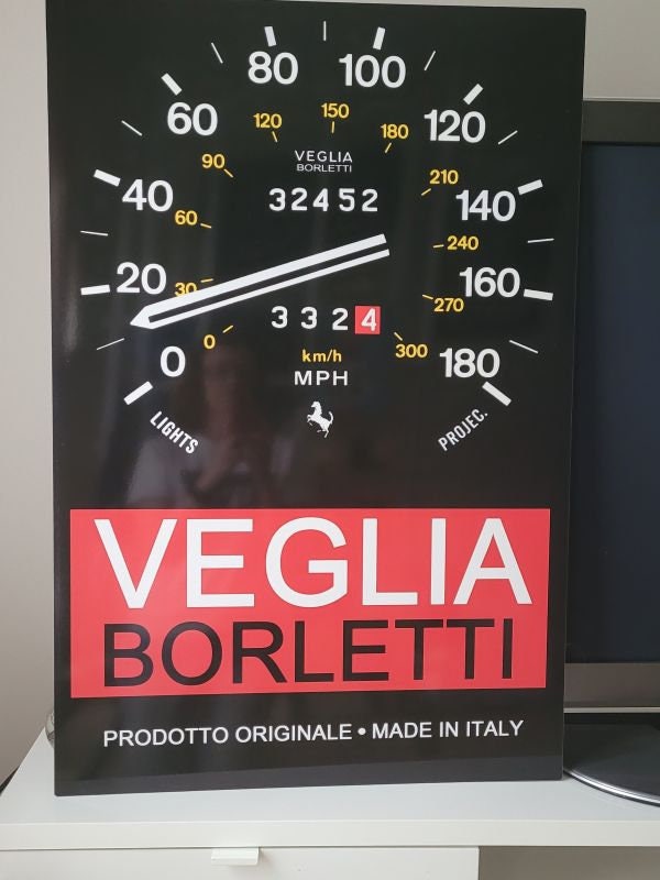 Garage Sign Ferrari Speedometer by Veglia Borletti Metal 3 - Etsy