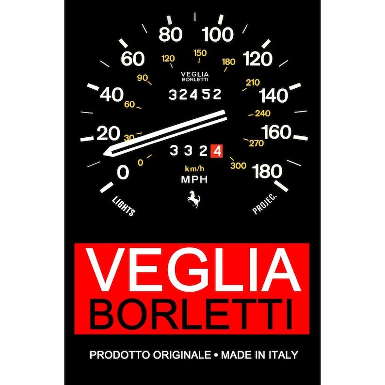 Garage Sign - Ferrari Speedometer by Veglia Borletti - Metal 16.5 ...