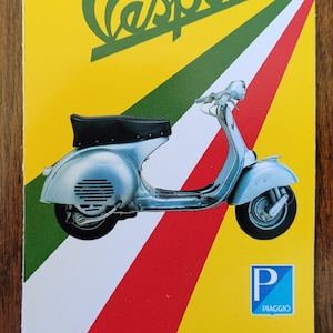 Car Sticker - Vespa With Italian Stripe - Set of 2 - 100mm Rectangle ...