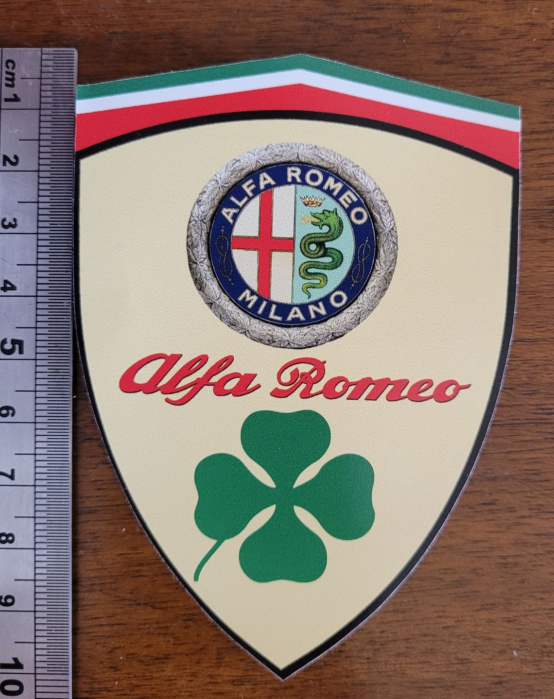 Car Sticker Alfa Romeo Badge & Quadrifoglio Set of 2 100mm Shield ...