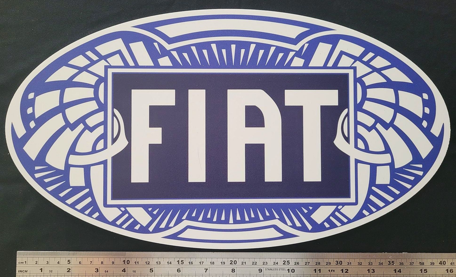 Garage Sign - Fiat Badge 1908-1921 - Easy to Hang - Oval 16" - Décor ...