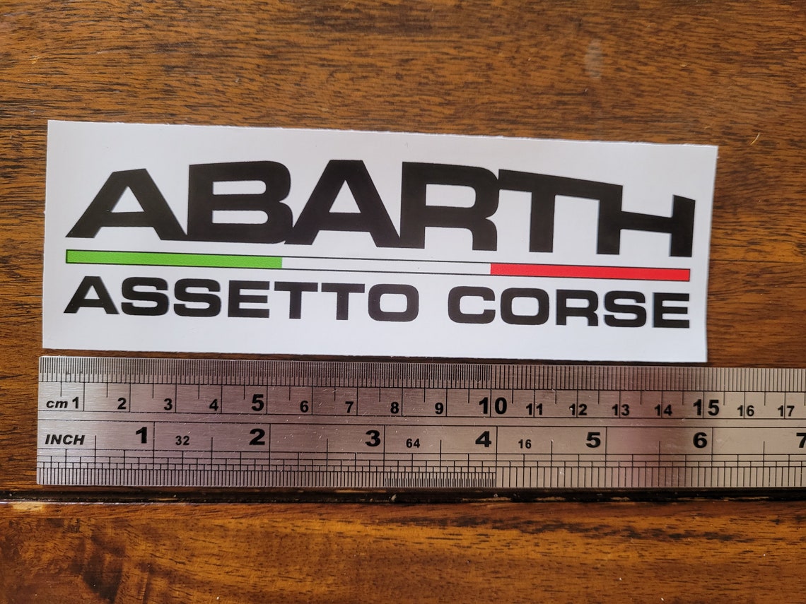 Car Sticker - Abarth Assetto Corse - Set of 4 - 150mm Length - Outdoor ...