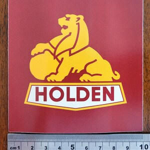 Car Sticker - Holden Lion on Burgundy - Set of 2 - 100mm Square ...