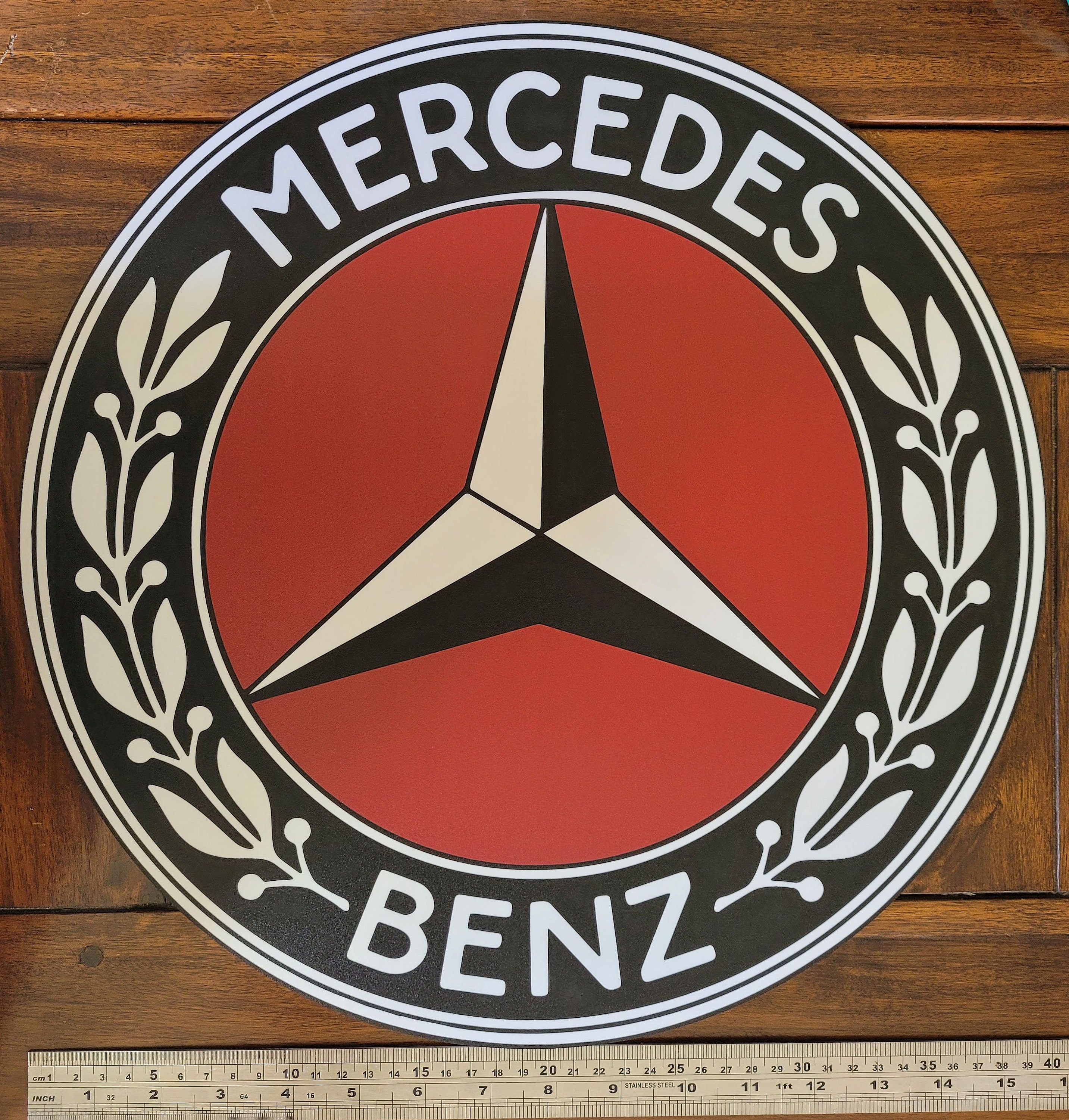 Garage Sign Mercedes Benz Circle 15.5 Easy to Hang Personal Mancave - Etsy