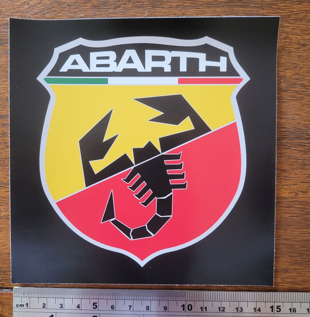 Car Sticker Abarth Badge Set of 2 150mm Square Outdoor - Etsy