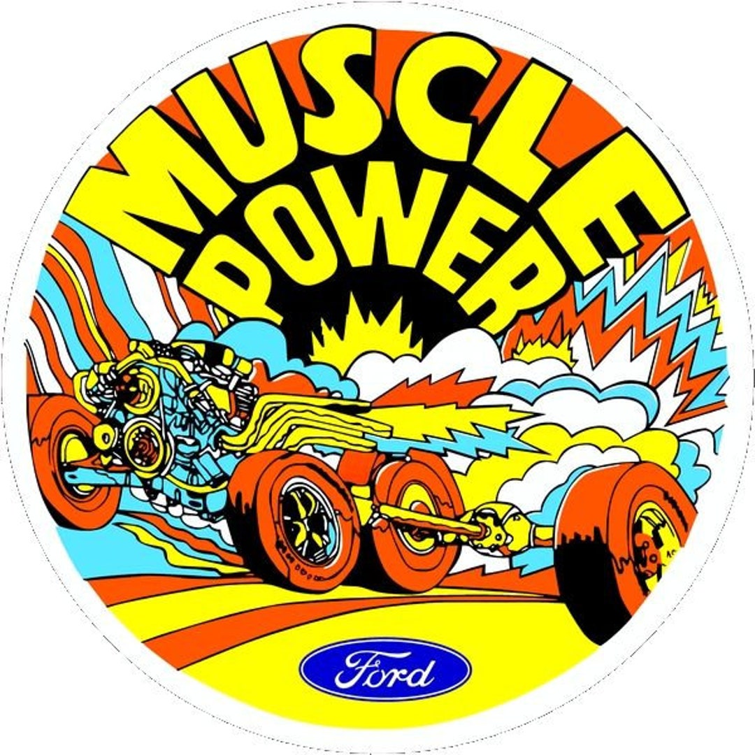 Car Sticker - Ford Muscle Power - Set of 2 - 150mm Circle - Outdoor - Etsy