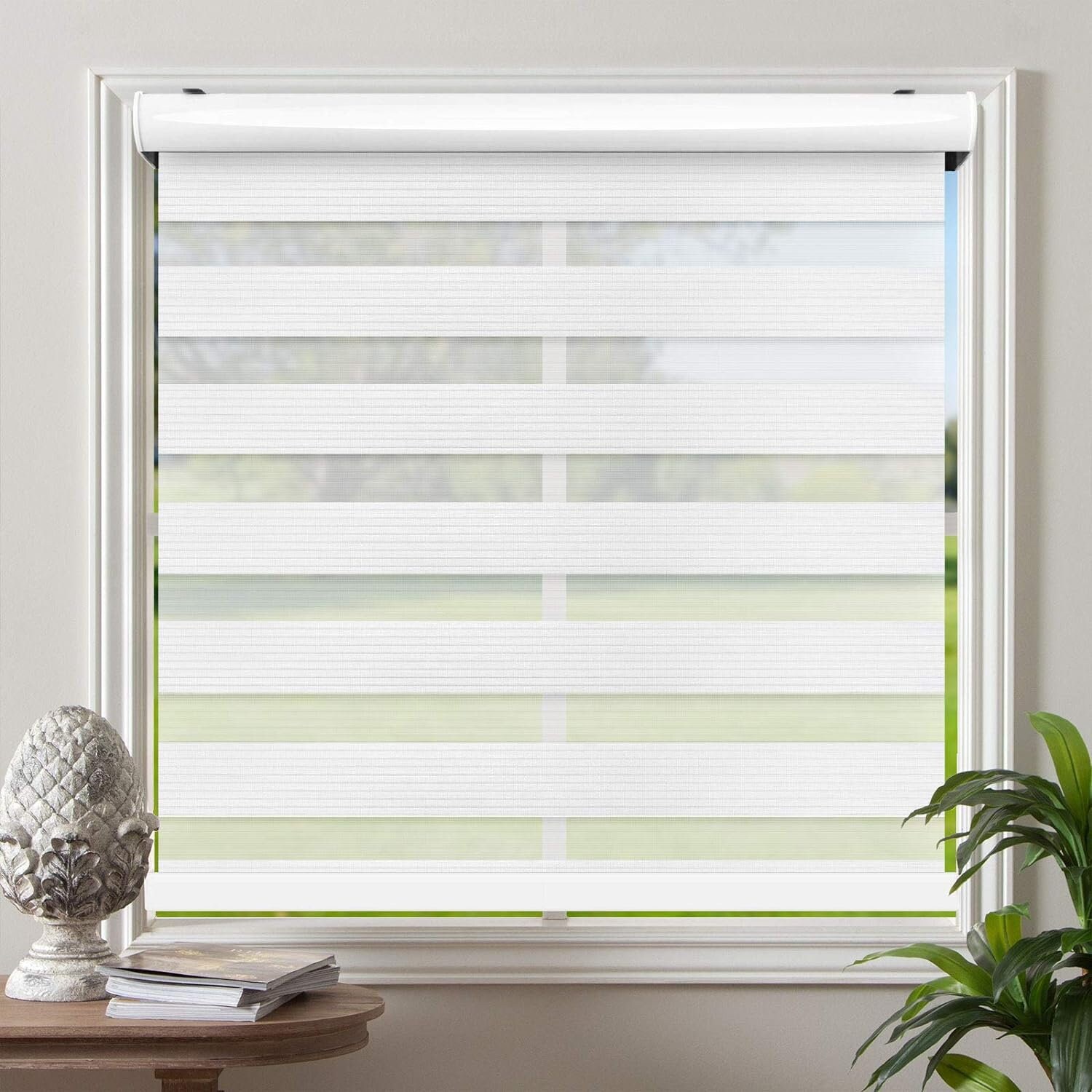 Zebra Window Blinds With Modern Design Roller Shades W/dual Layers ...