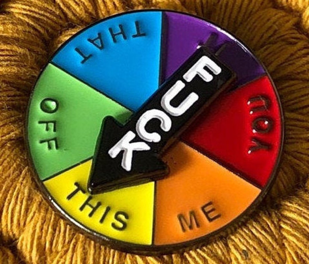 Fuck Roulette Spinning Enamel Pin Etsy