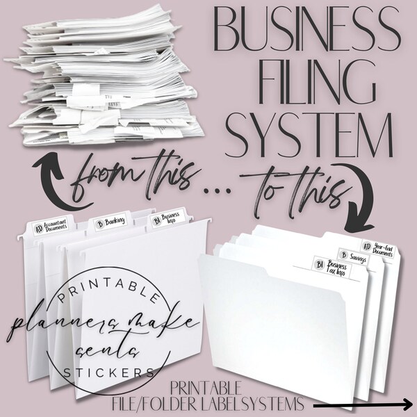 Filing System - Etsy