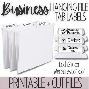 PRINTABLE FILE LABELS for Business Paperwork/cut Files for - Etsy