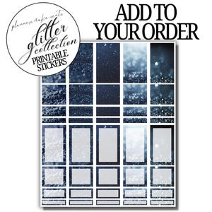 GOLD SPARKLE GLITTER Headers/printable Planner Stickers/gold Sparkle ...