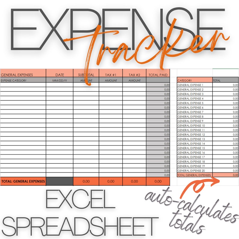 ULTIMATE EXPENSE TRACKER Spreadsheet/excel Template/monthly ...