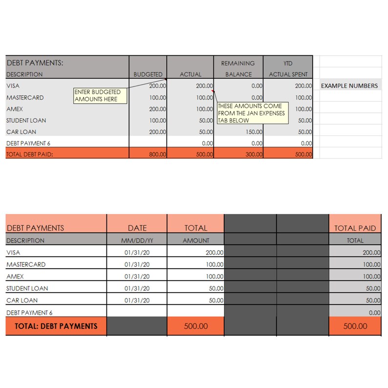 ULTIMATE EXPENSE TRACKER Spreadsheet/excel Template/monthly ...