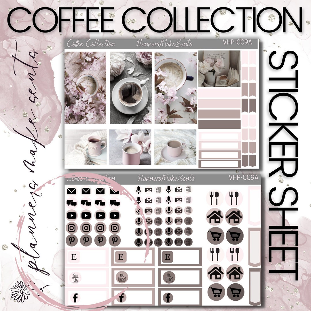 COFFEE BARISTA PRINTABLE Sticker Kit/happy Planner/coffee Stickers/to ...
