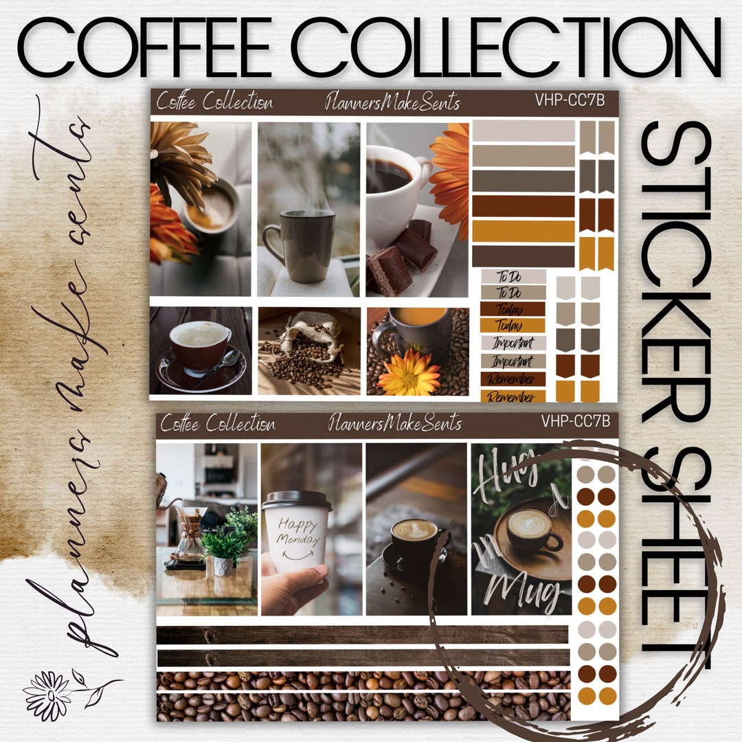 COFFEE BARISTA PRINTABLE Sticker Kit/happy Planner/coffee Stickers/to ...