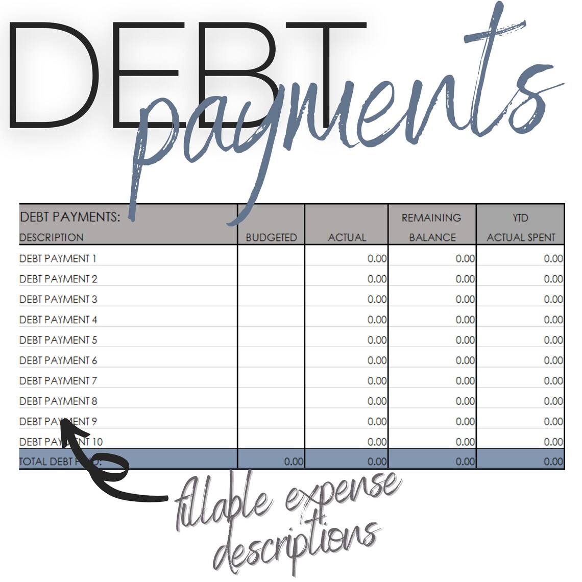 ULTIMATE EXPENSE TRACKER Spreadsheet/excel Template/monthly ...