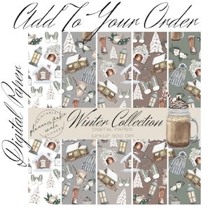 COZY WINTER SCENERY Printable Planner Stickers/vertical Happy Planner ...