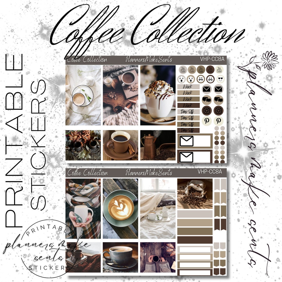 COFFEE DECO Printable Planner Stickers/happy Planner/printable Coffee ...