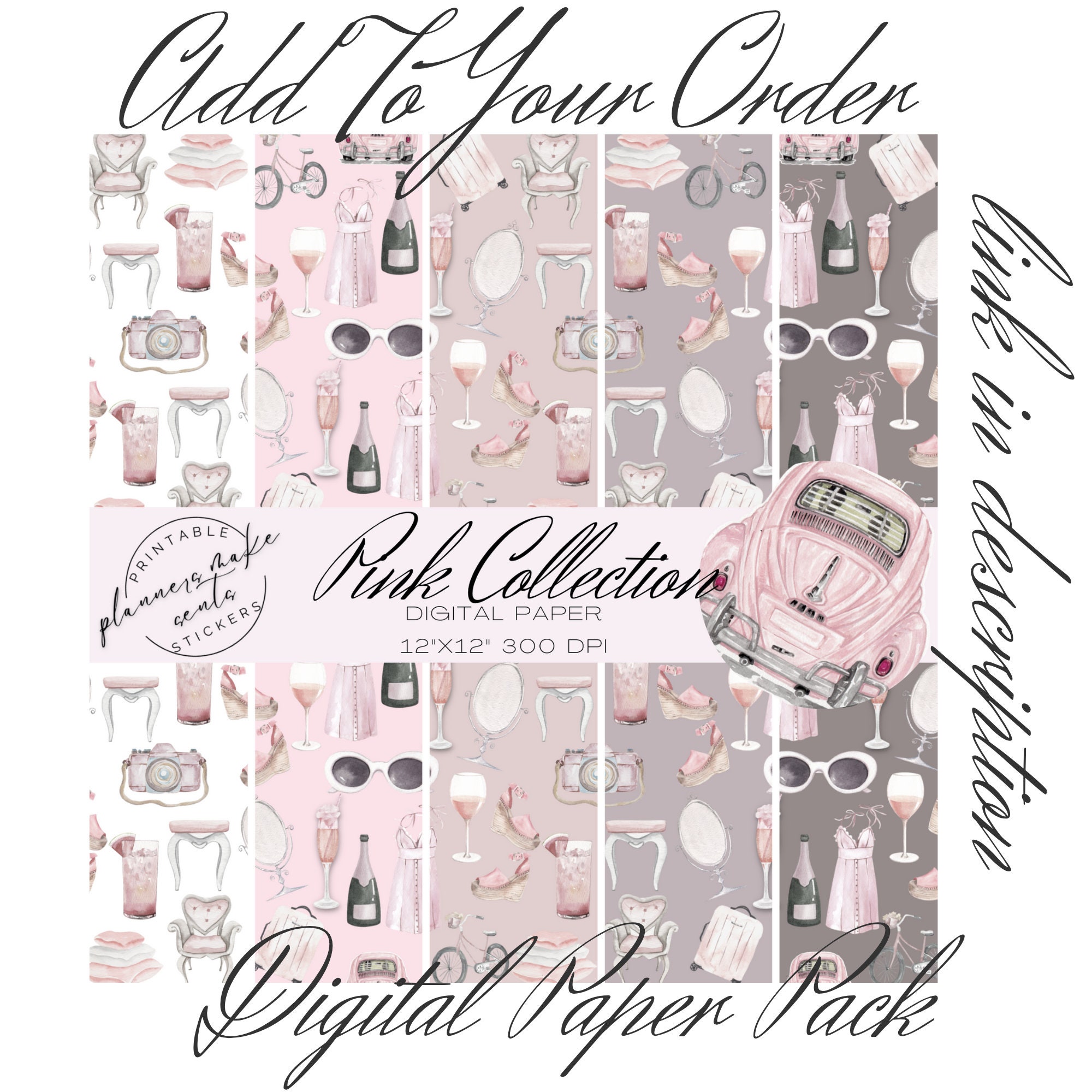 PINK PLANNER GIRL Printable Planner Stickers/pink Stickers/weekly ...