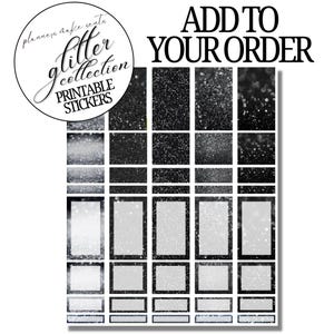 GOLD SPARKLE GLITTER Headers/printable Planner Stickers/gold Sparkle ...