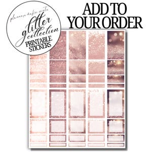 GOLD SPARKLE GLITTER Headers/printable Planner Stickers/gold Sparkle ...