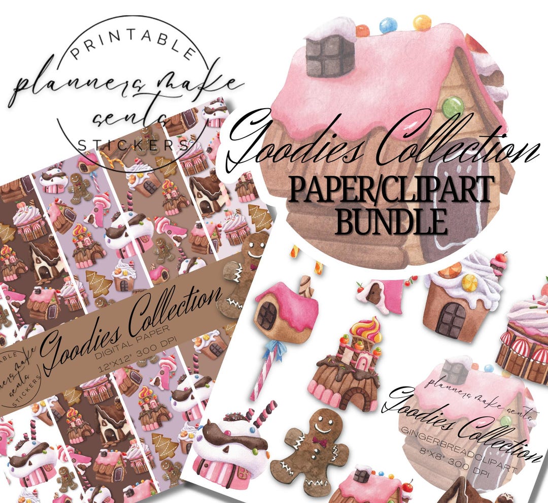 CHRISTMAS GINGERBREAD BAKERY Graphics Bundle/12x12 Seamless Digital ...